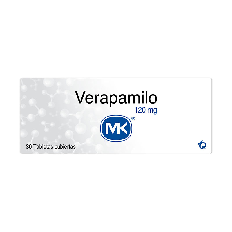 Verapamilo 120 Mg 30 Tabletas Mk – Drogueria Sanigi