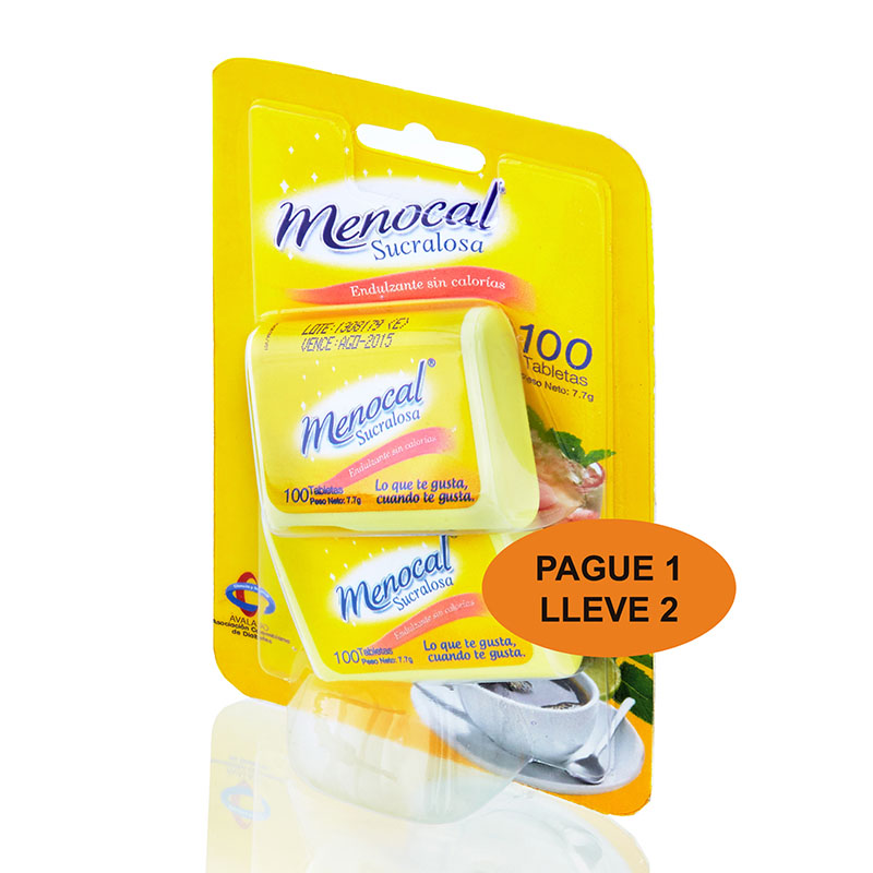 Menocal Sucralosa 100 Tabletas Pague 1 Lleve 2 – Drogueria Sanigi